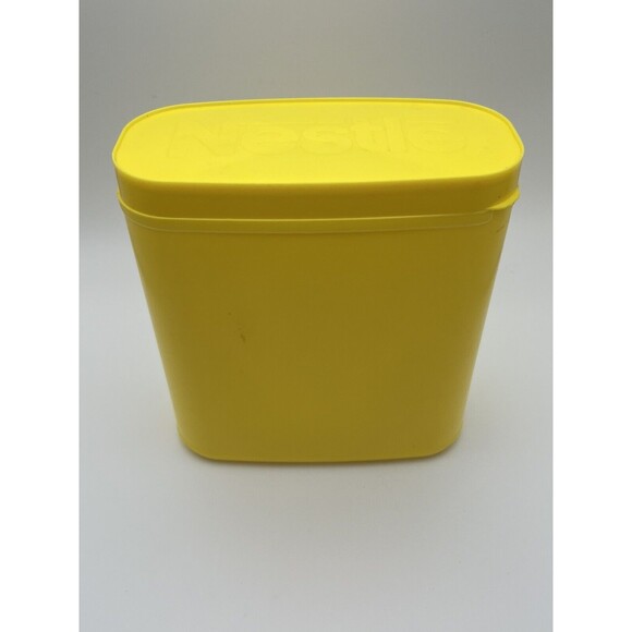 Nestle | Kitchen | Vintage Nestle Yellow 65 Rectangular Plastic Storage ...